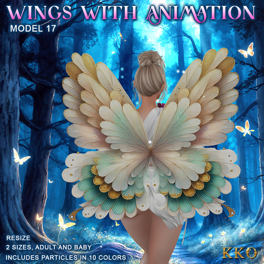 Second Life Marketplace - [KKO] Wings with animation - Model 17 DEMO